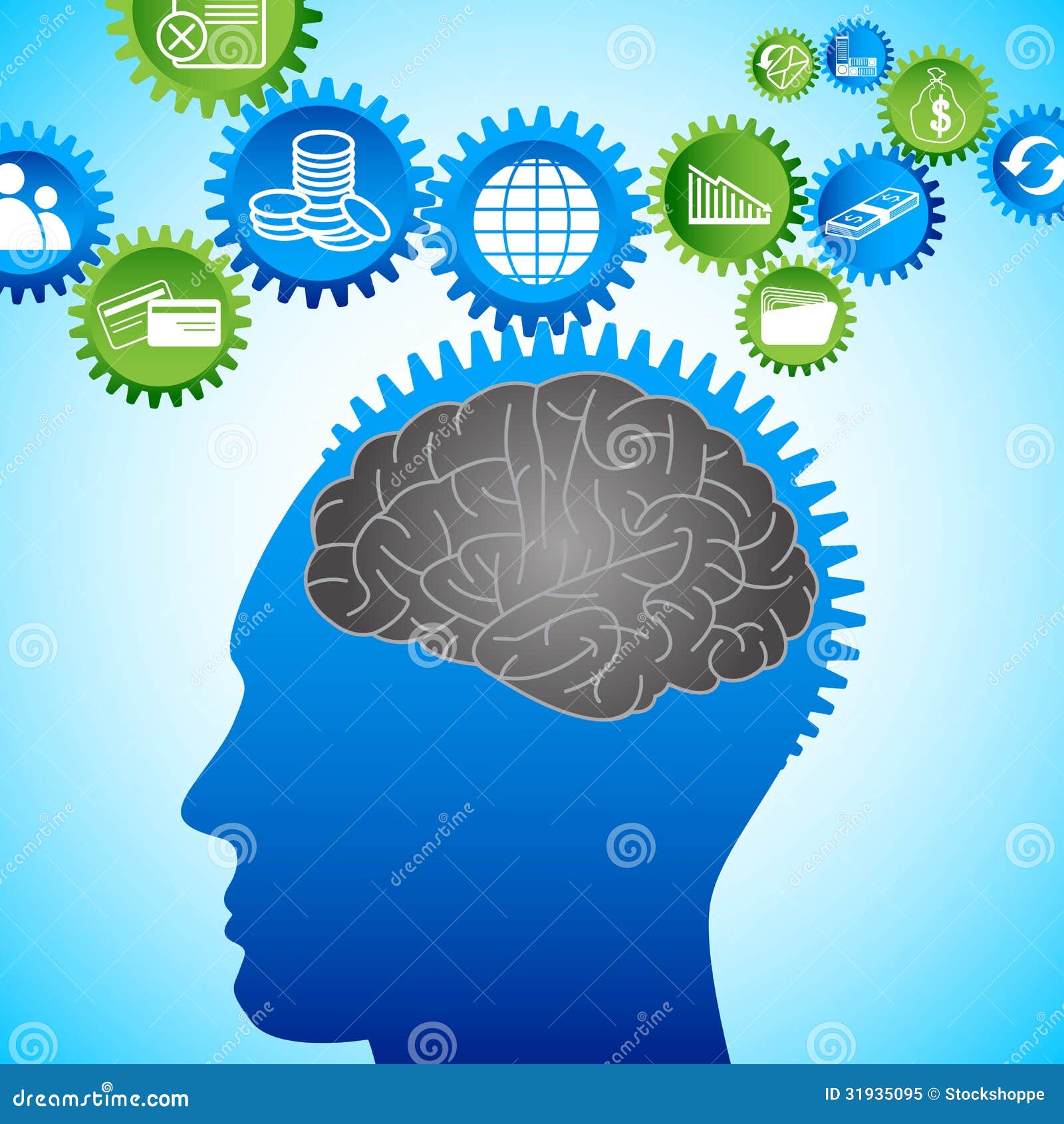 Business Mind stock vector. Illustration of mechanical - 31935095