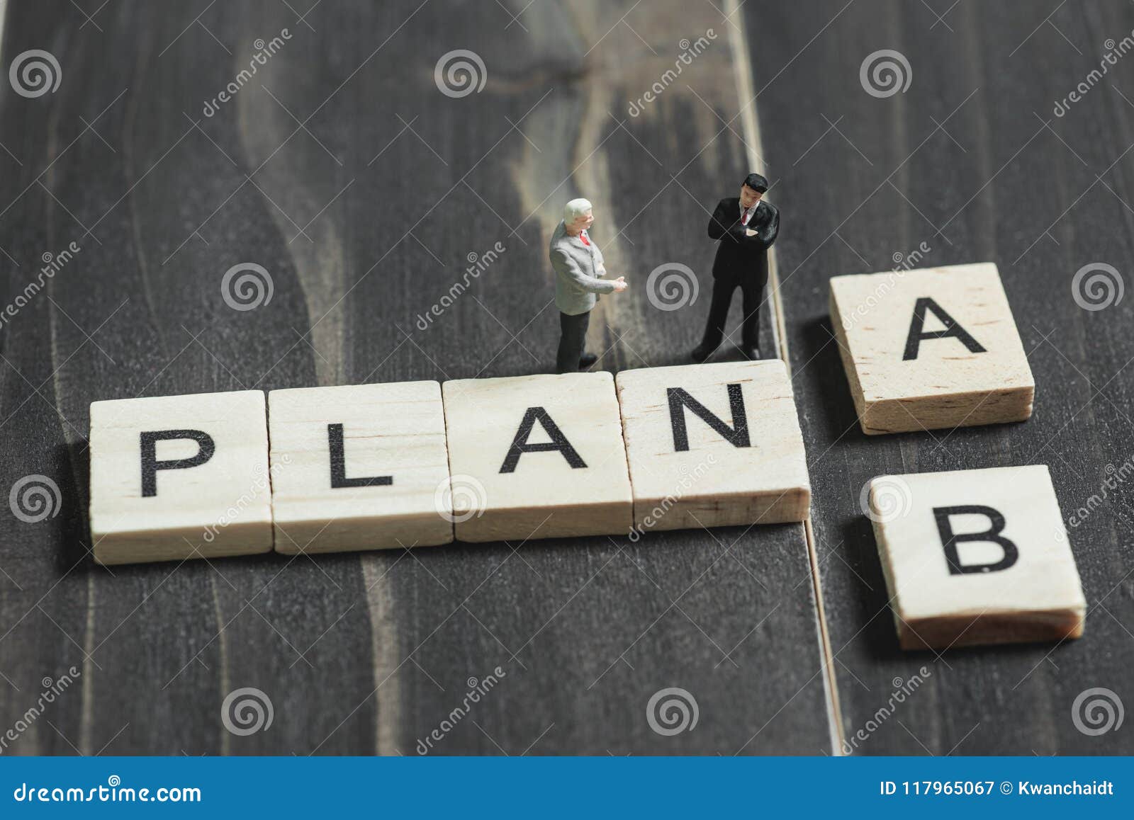 Business Miniature Talking about Select the Plan a or B Stock Image ...