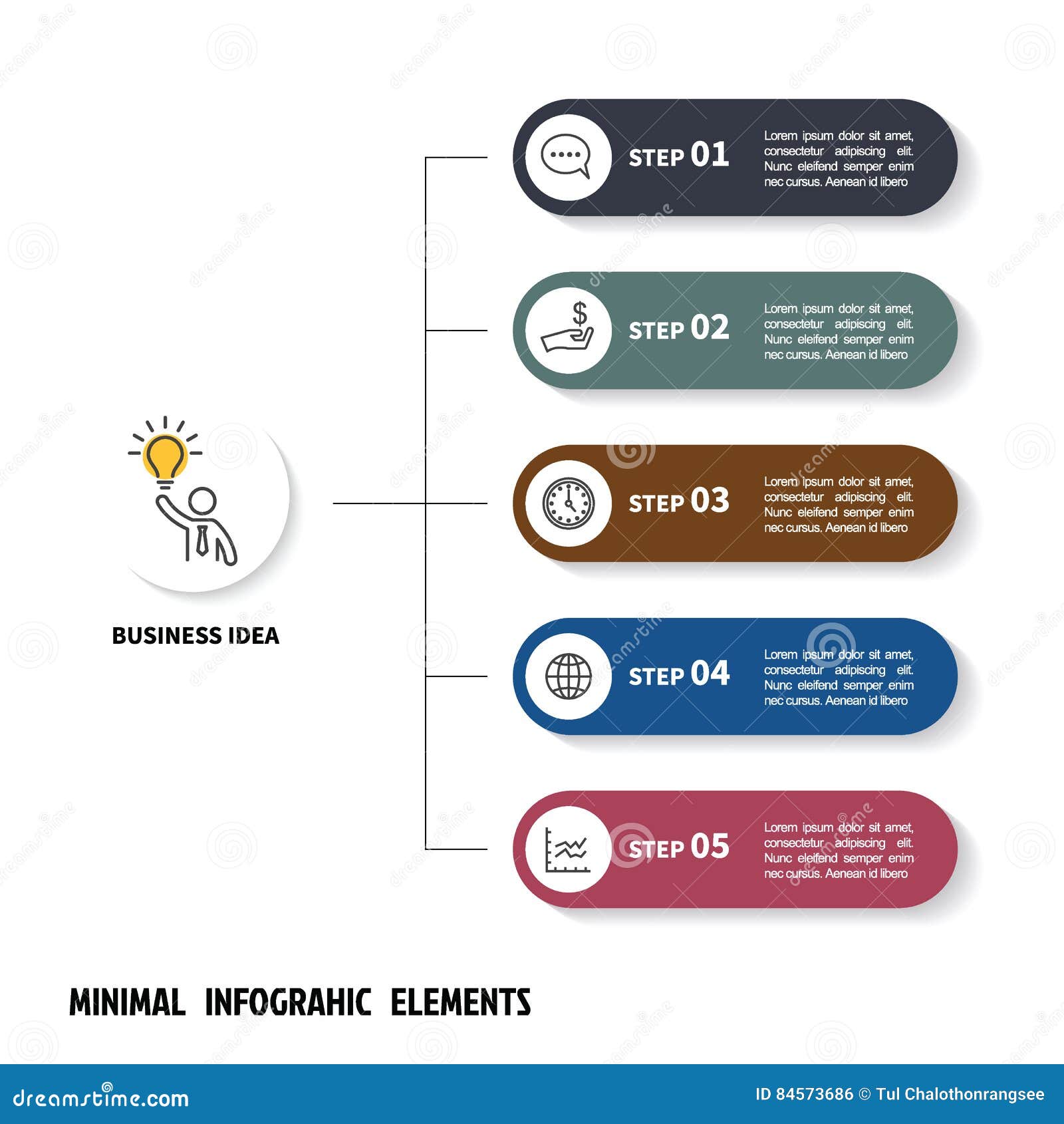 Business Minimal Infographic Stock Vector - Illustration of goal ...