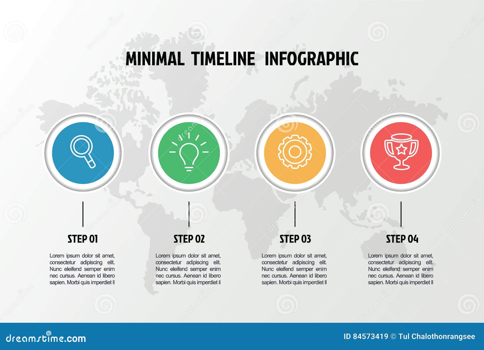 Business Minimal Infographic Template Stock Vector - Illustration of ...