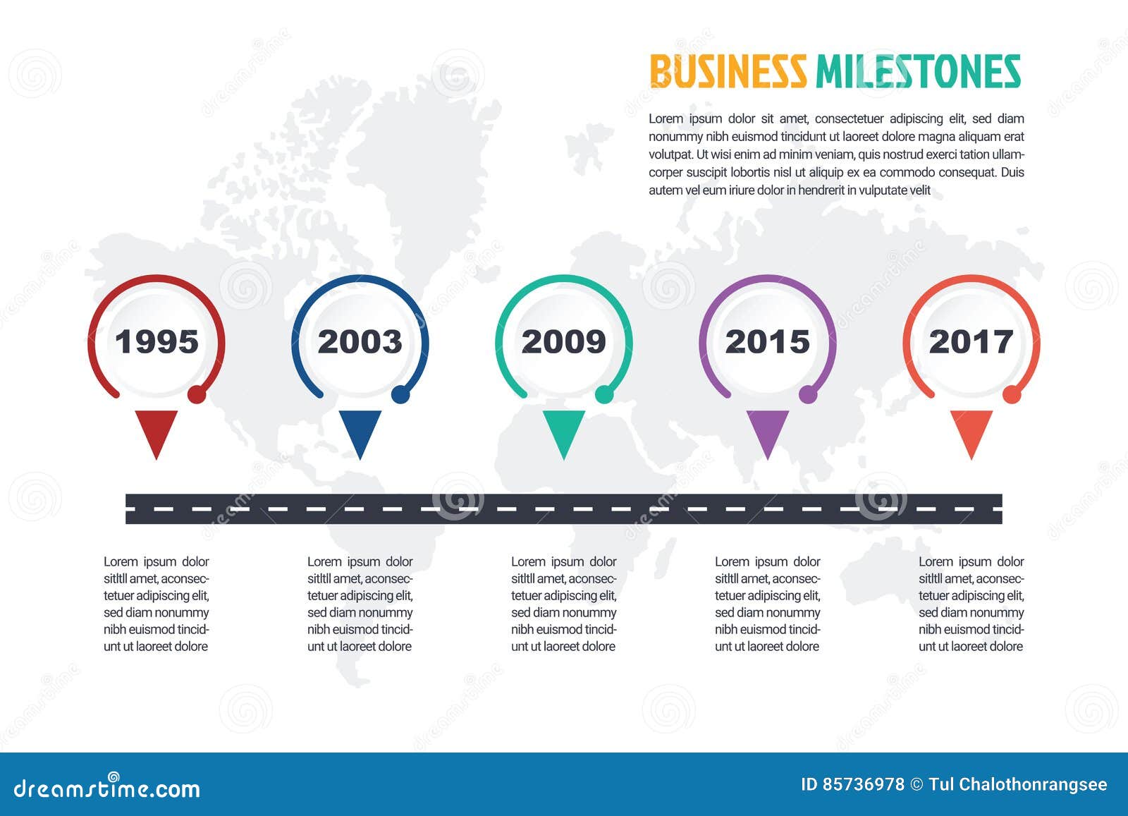 Business Minimal Infographic Template. 4 Steps Business Milestone ...