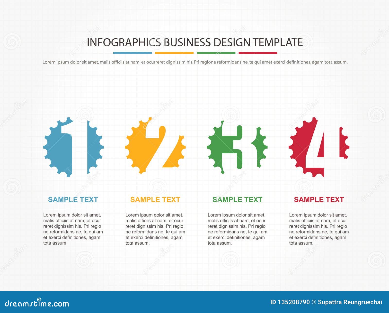 Business Minimal Infographic Template. 4 Steps Business Milestone ...