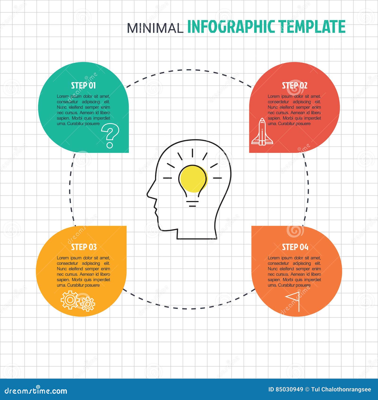 Business Minimal Infographic Stock Illustration - Illustration of ...