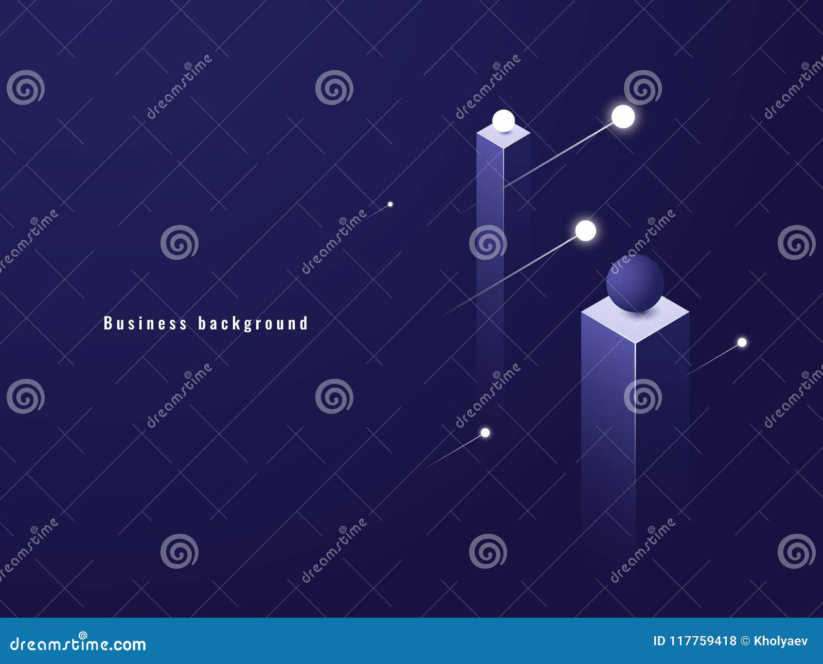 Business Minimalism Concept, Data Flow, Futuristic Illustration ...