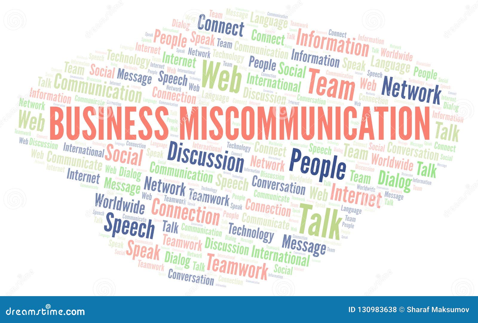 Business Miscommunication Word Cloud. Stock Illustration - Illustration ...