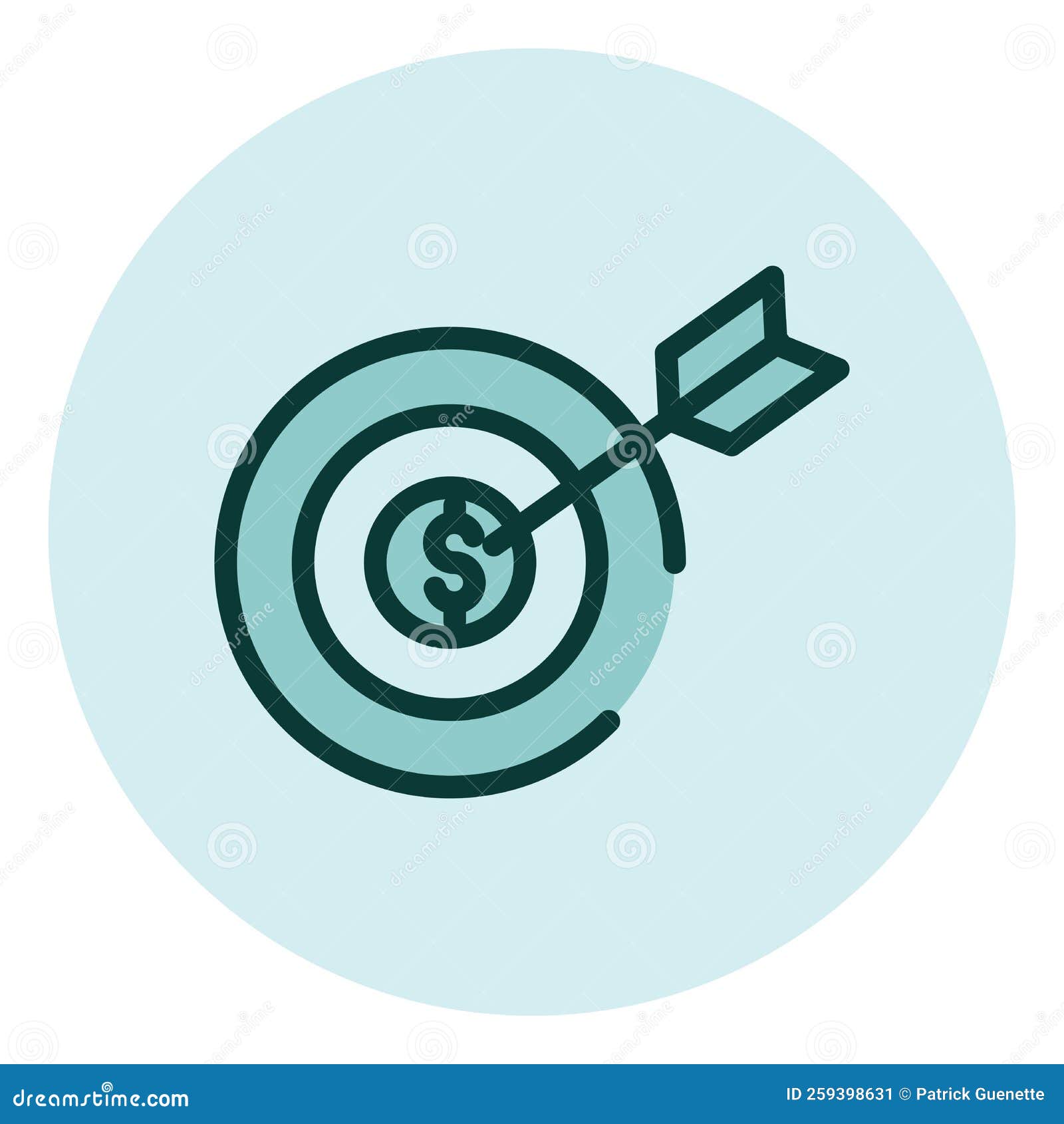 Mission Target Goal Strategy Concept. Vision Eye Line Vector Business ...