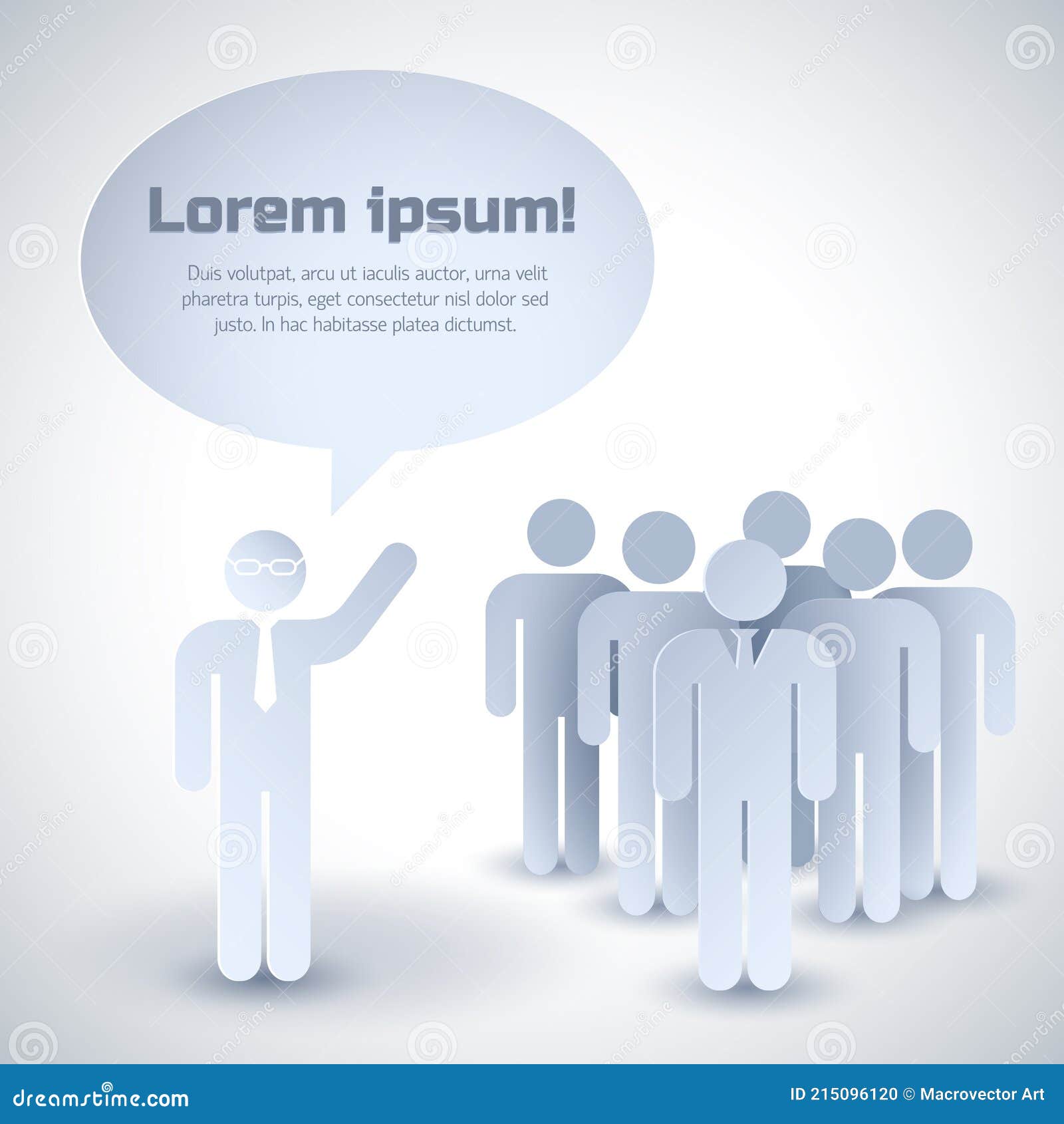 Business Model Composition with a Leader Giving Orders Stock Vector ...