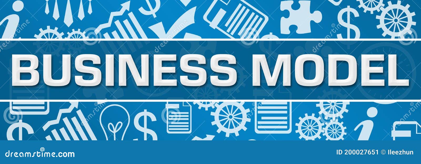 Business Model Business Symbols Texture Blue Horizontal Stock ...