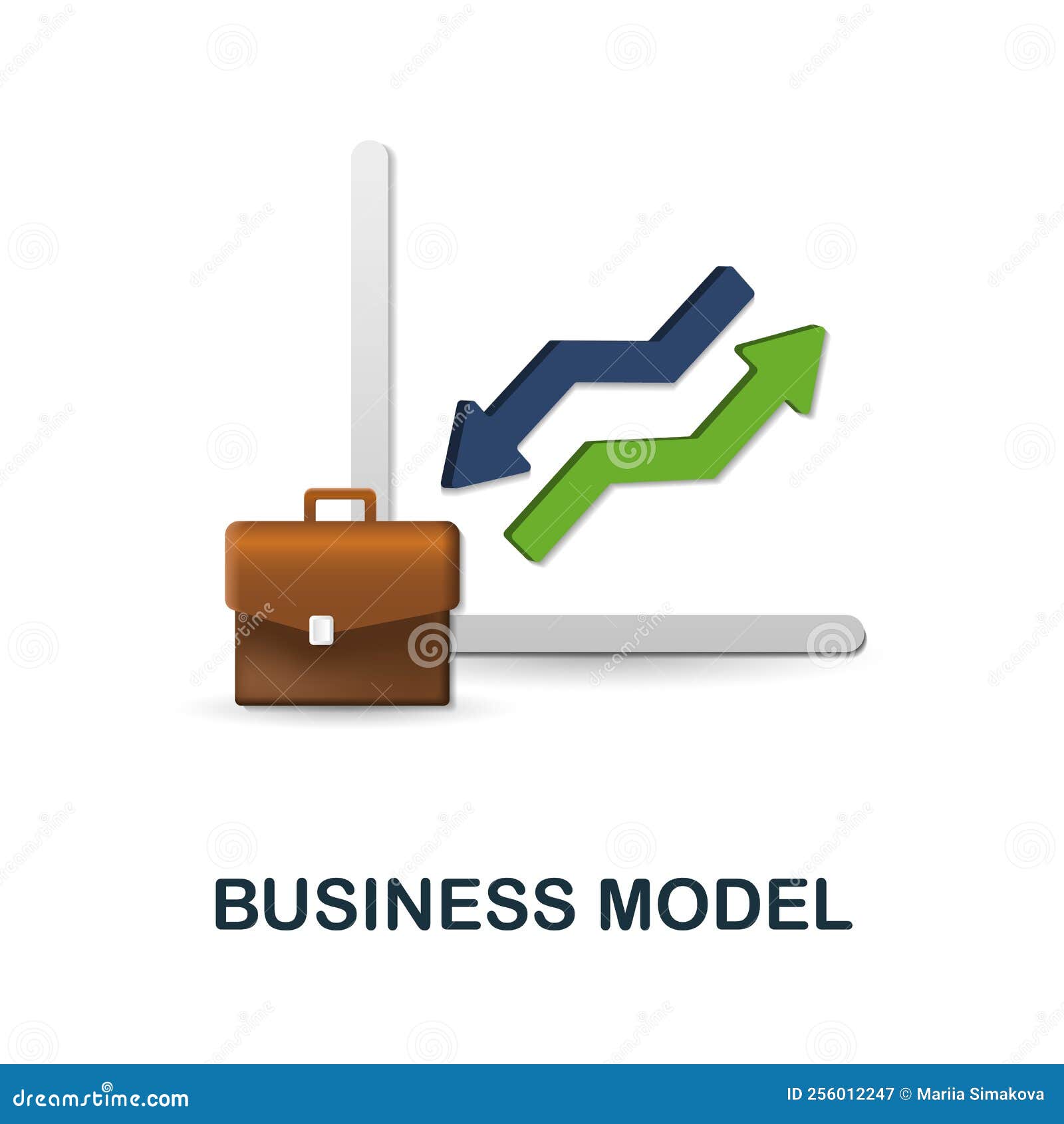 Business Model Icon. 3d Illustration from Business Plan Collection ...
