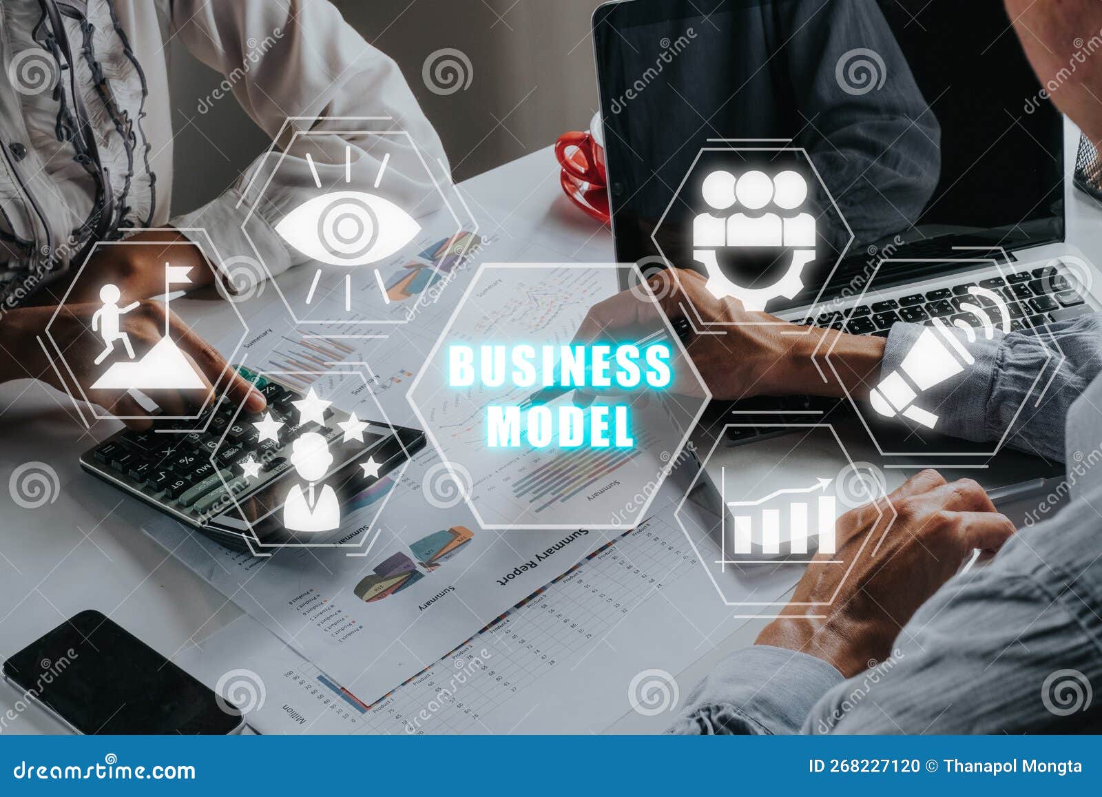 Business Model and Planning Project Concepts, Two Business Colleagues ...