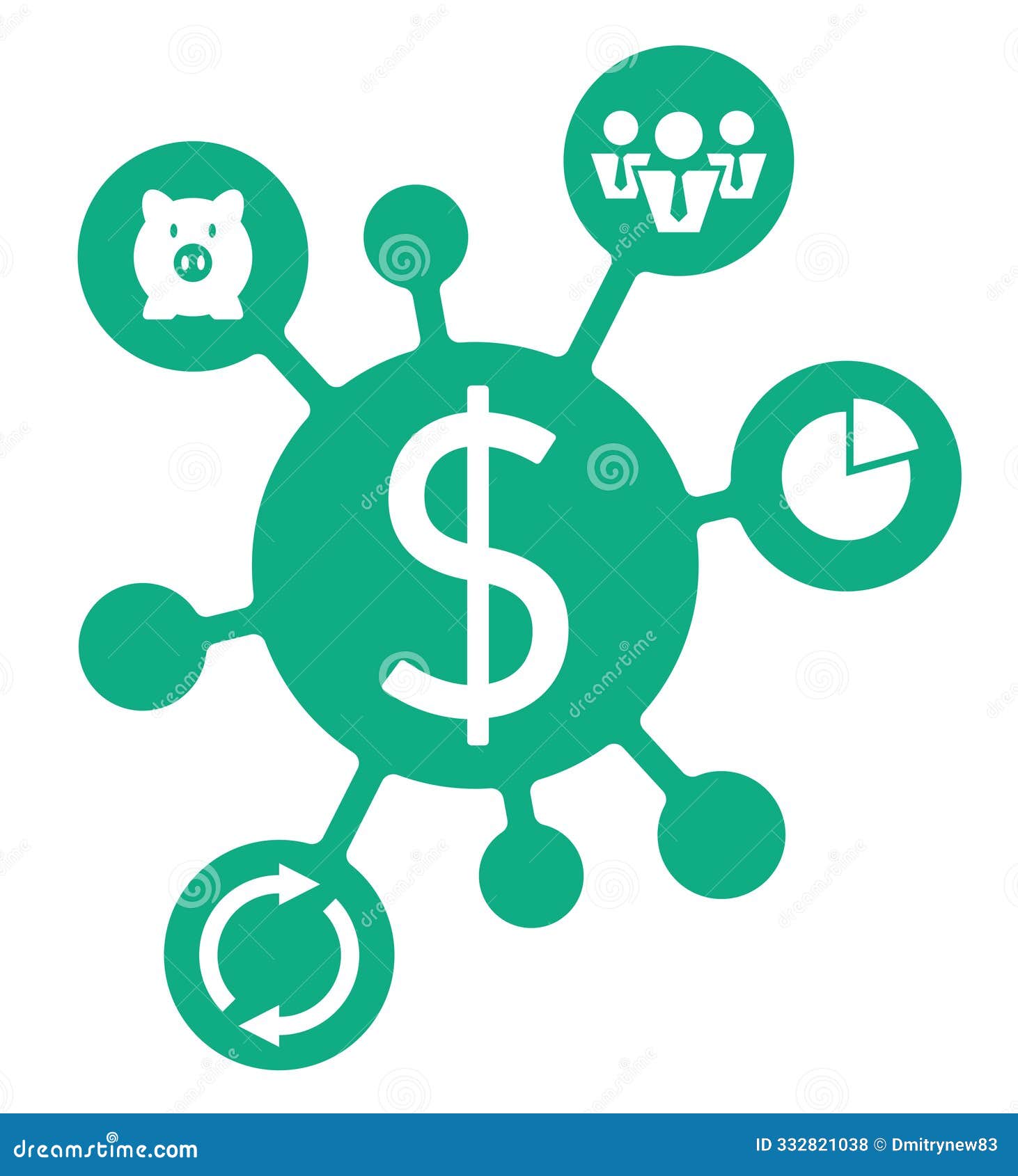 Business Model Scheme with Making Money Process Stock Vector ...