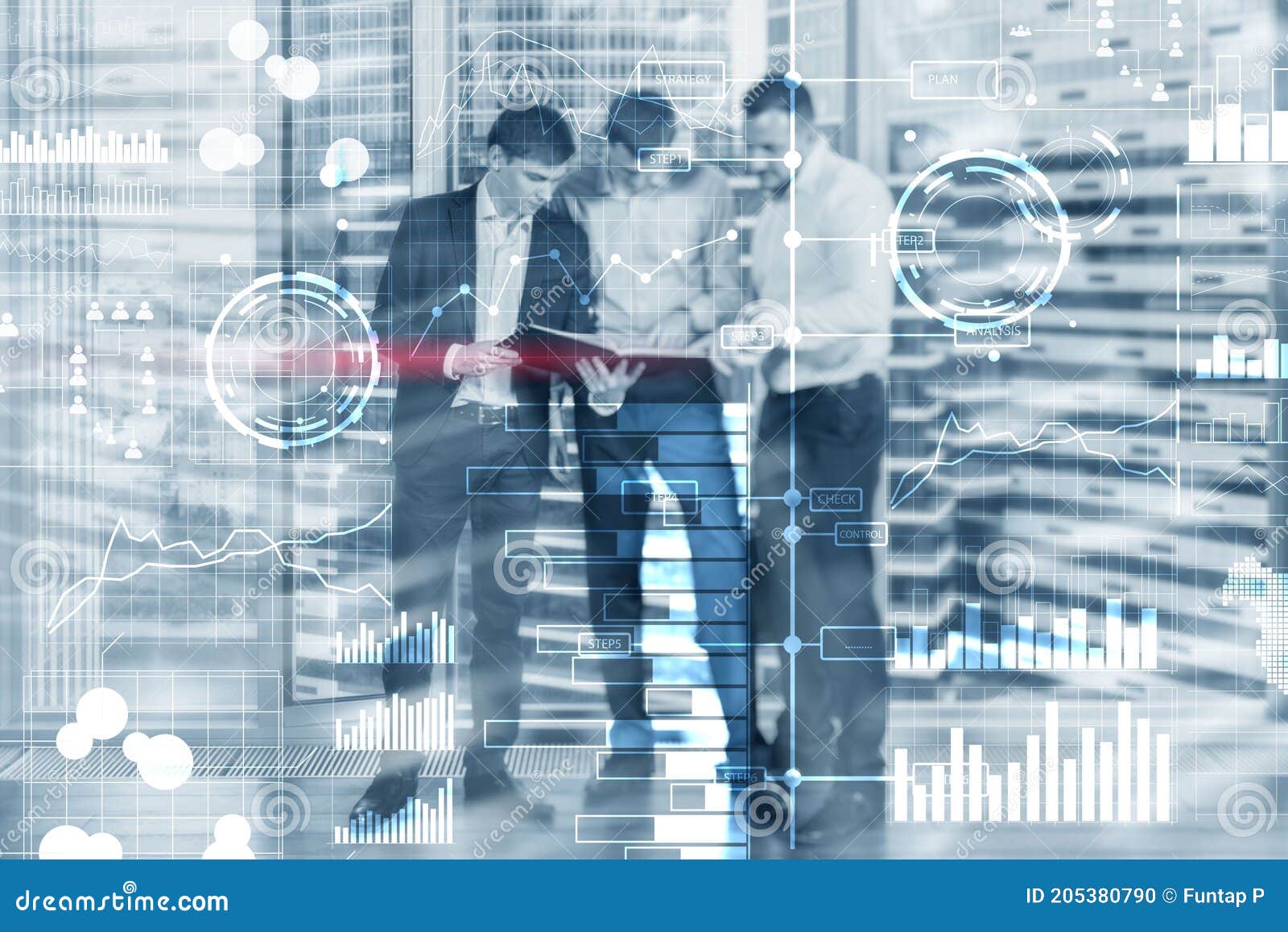 Business Modern Technology. BI Business Intelligence Concept on Virtual ...