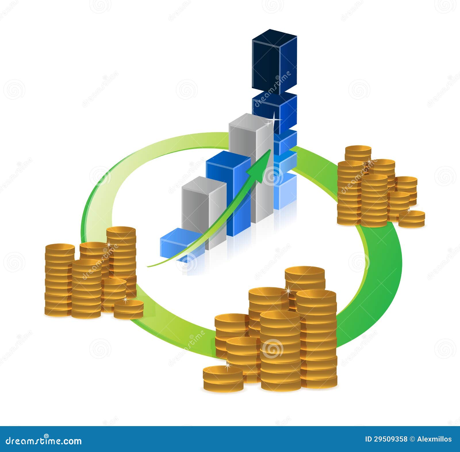 The Money Cycle 3d Abstract Design Stock Photography | CartoonDealer ...