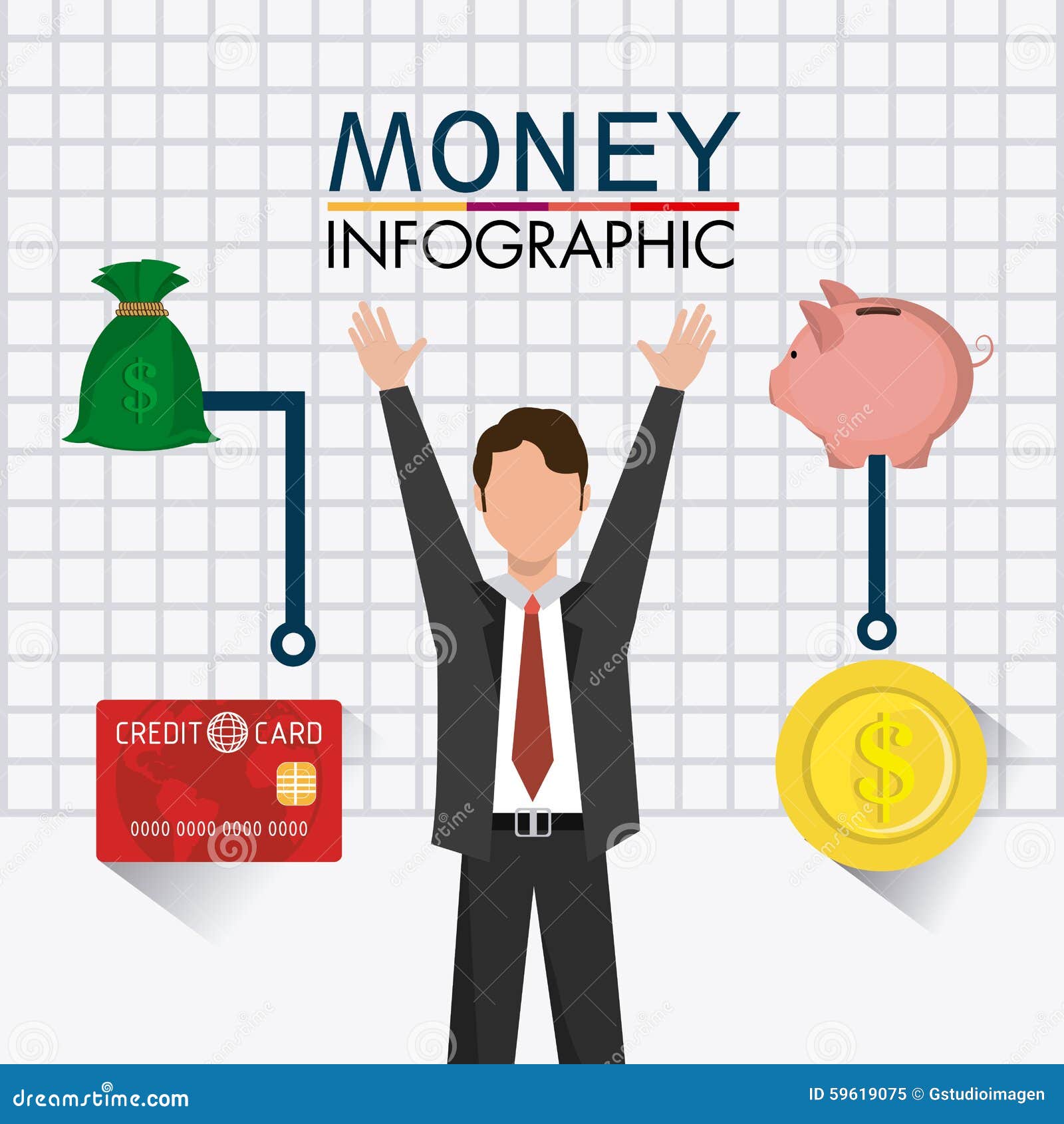 Business, Money and Human Resources Stock Vector - Illustration of ...