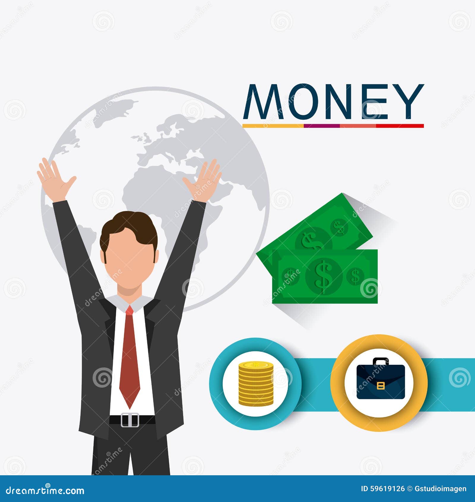 Business, Money and Human Resources Stock Vector - Illustration of ...