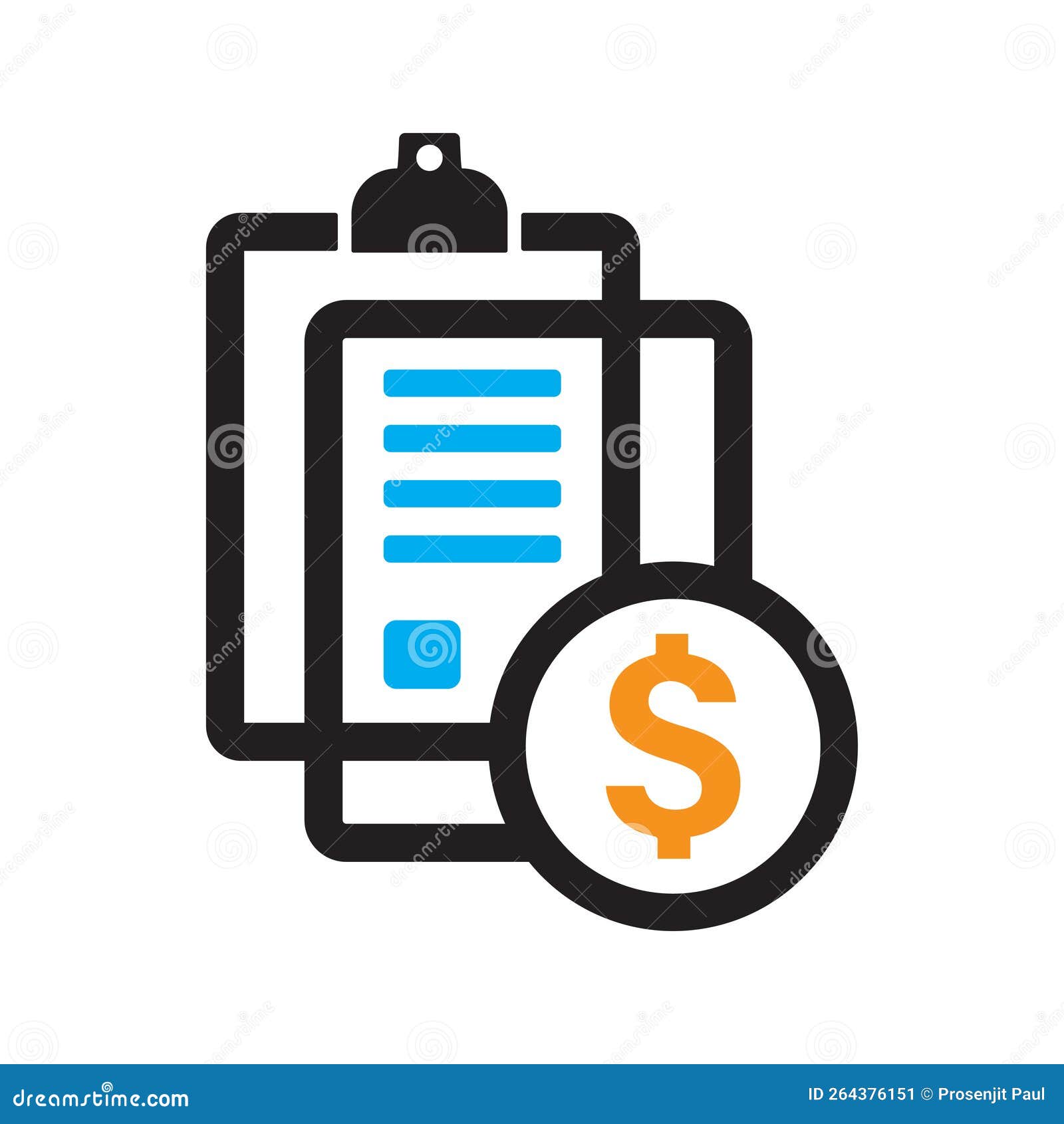 Business money report icon stock vector. Illustration of customer ...