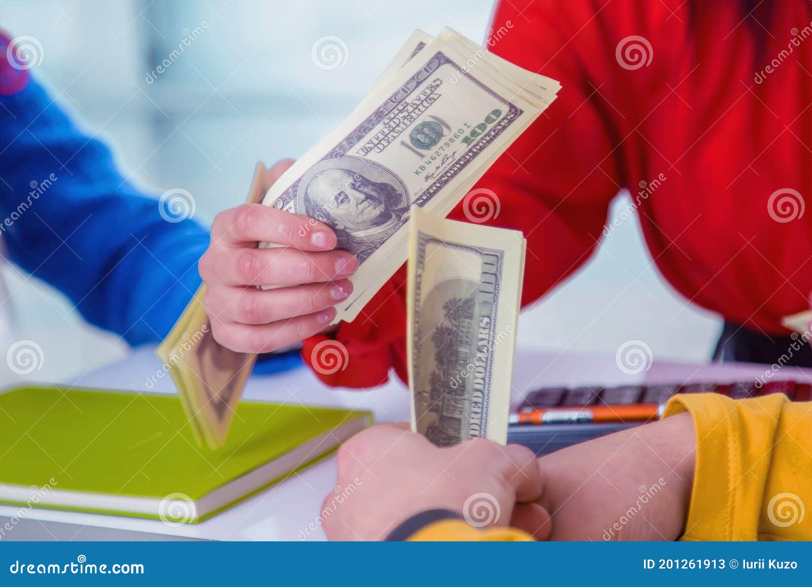 Business, Money and Teamwork Concept. Humorous Image of Workers ...