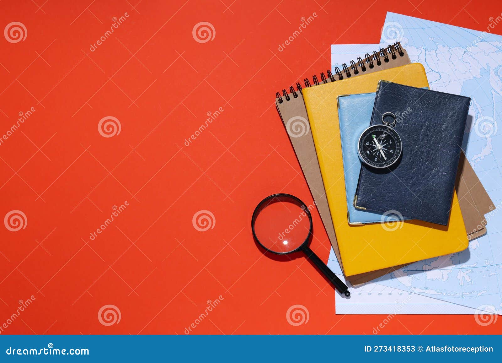 Business Navigate Concept with Compass, Top View Stock Image - Image of ...