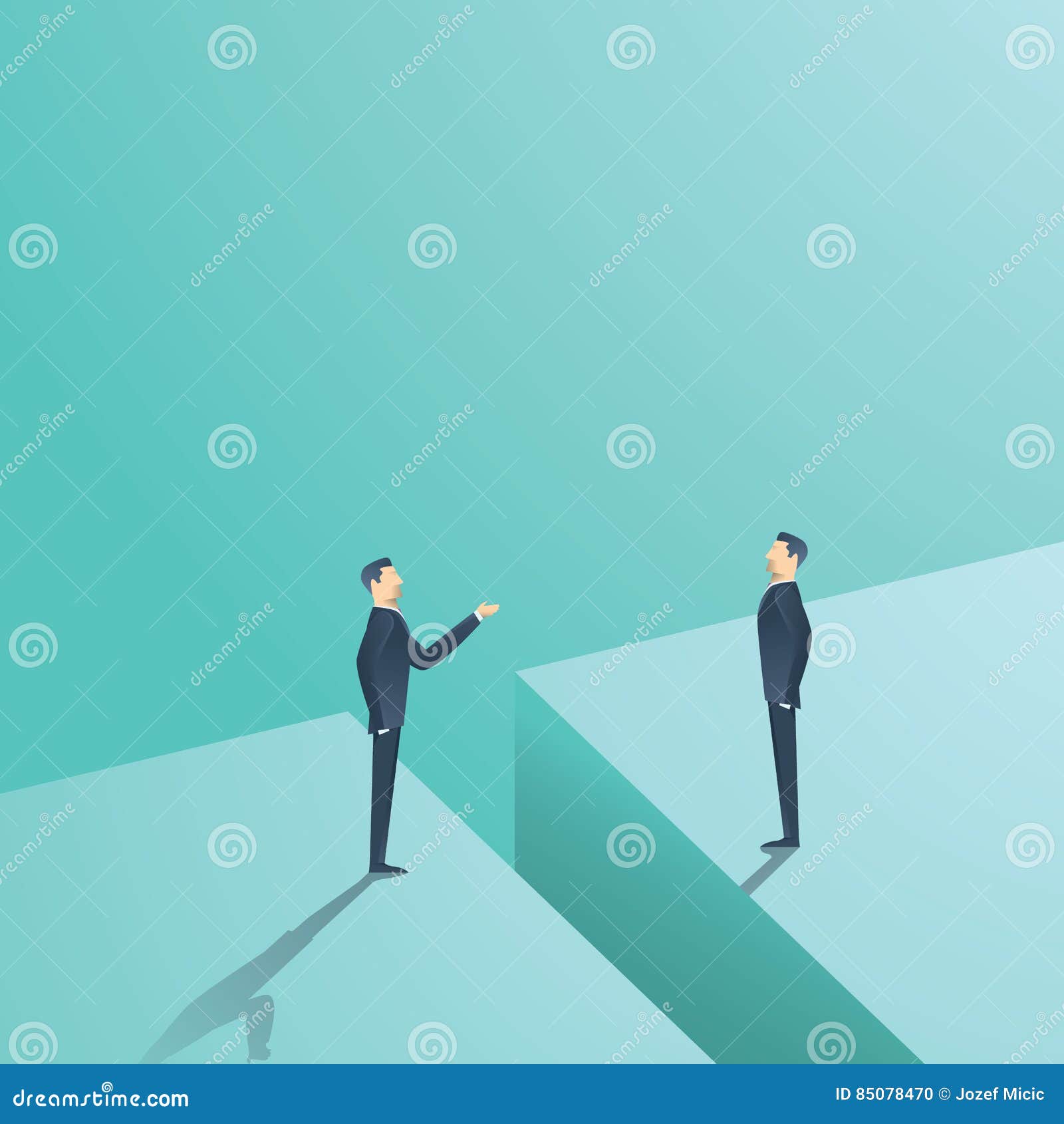 Business Negotiation or Communication Vector Concept. Two Man Having ...