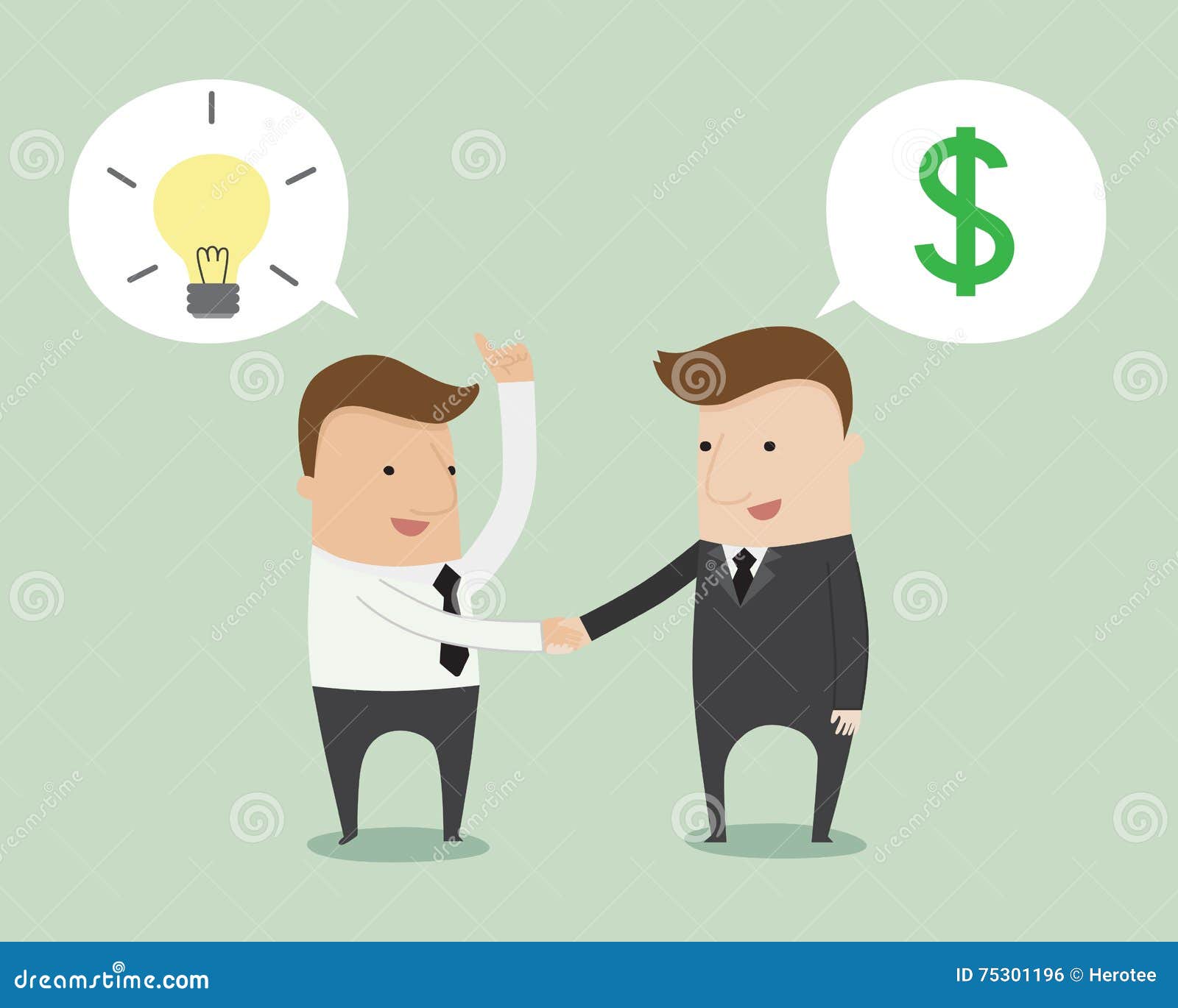 Business Negotiation Vector Concept With Businessman Approaching Each ...