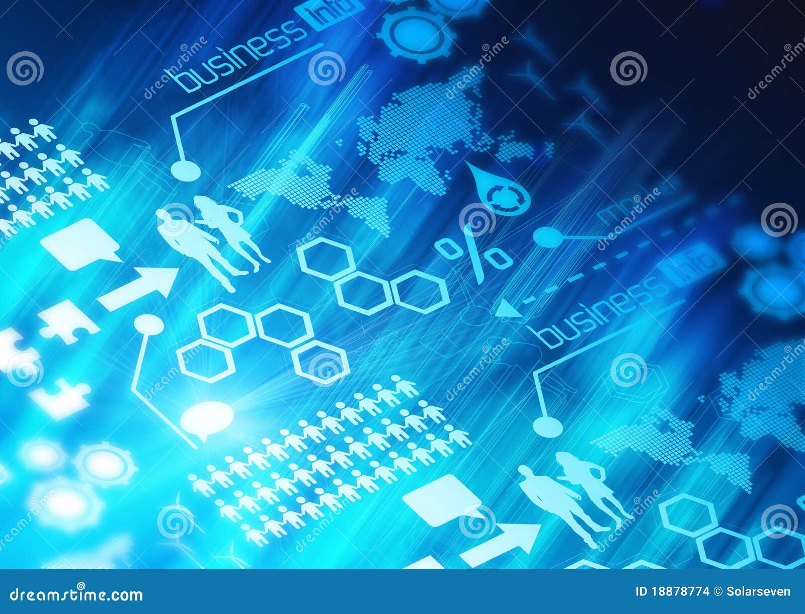 Business Network Background Stock Illustration - Illustration of people ...