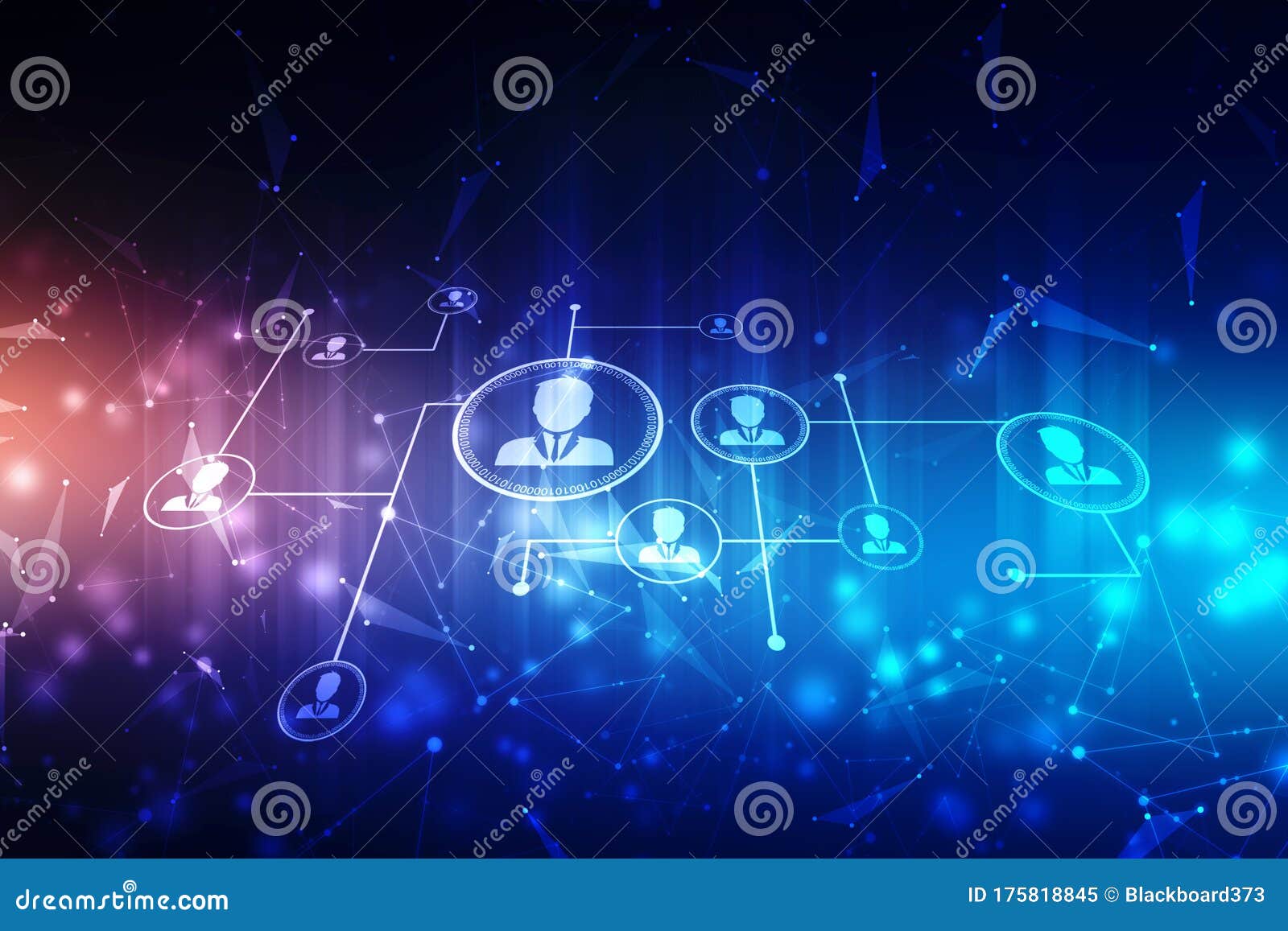 Social Networks and Interaction Concept. Mixed Media, Digital Abstract ...