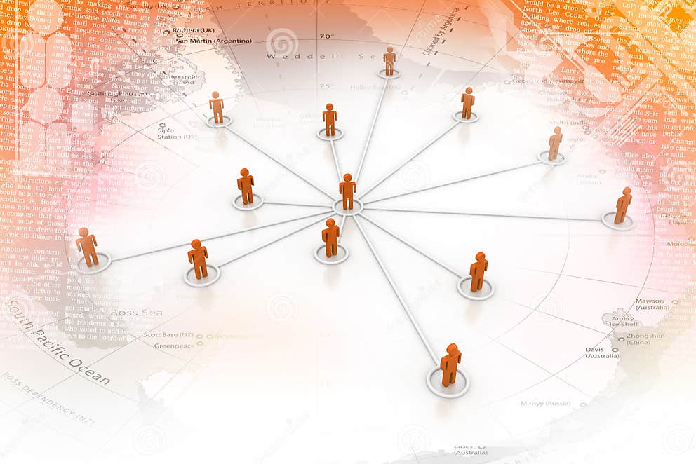 Business network concept stock illustration. Illustration of gears ...