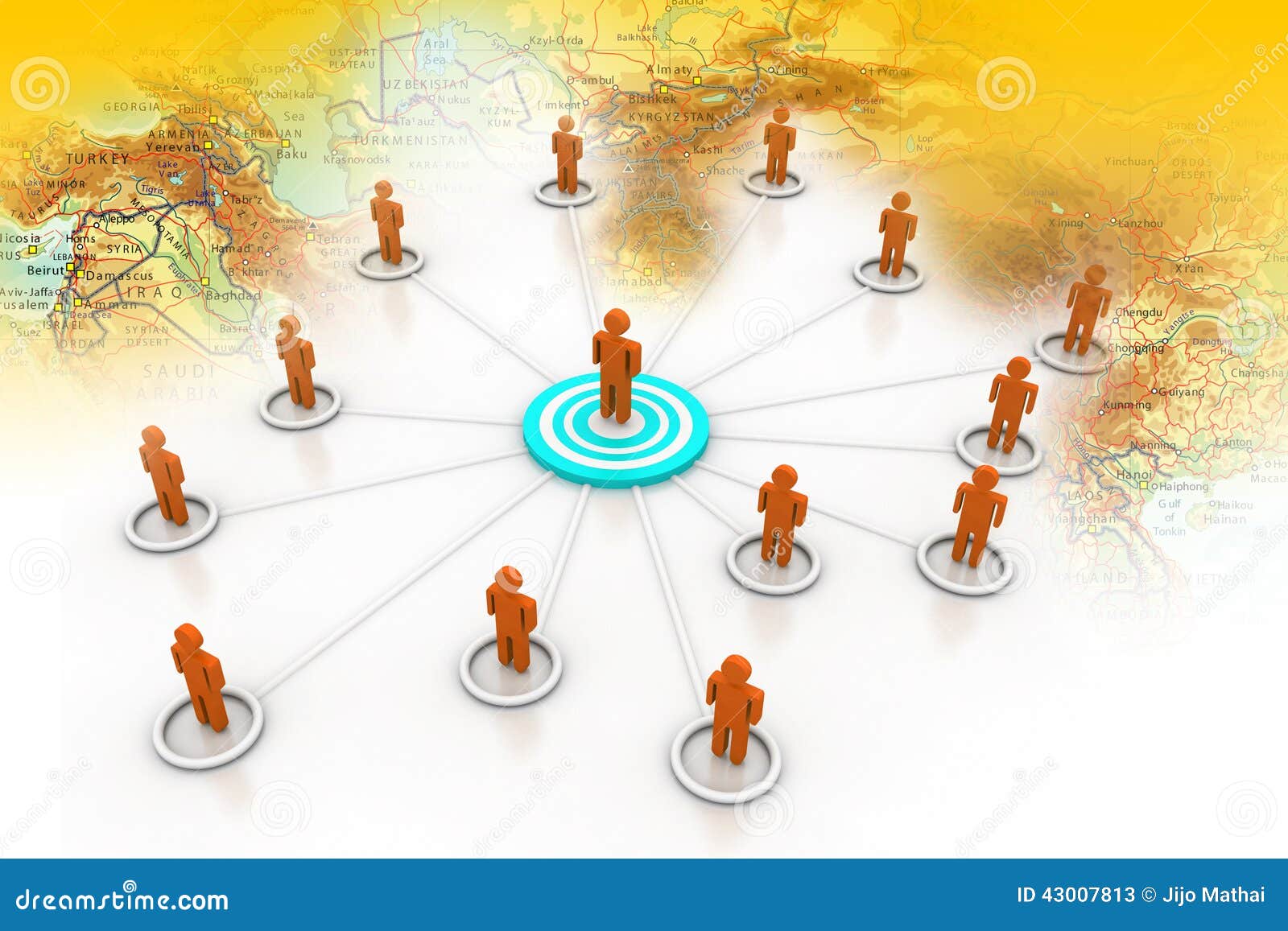 Business network concept stock illustration. Illustration of group ...