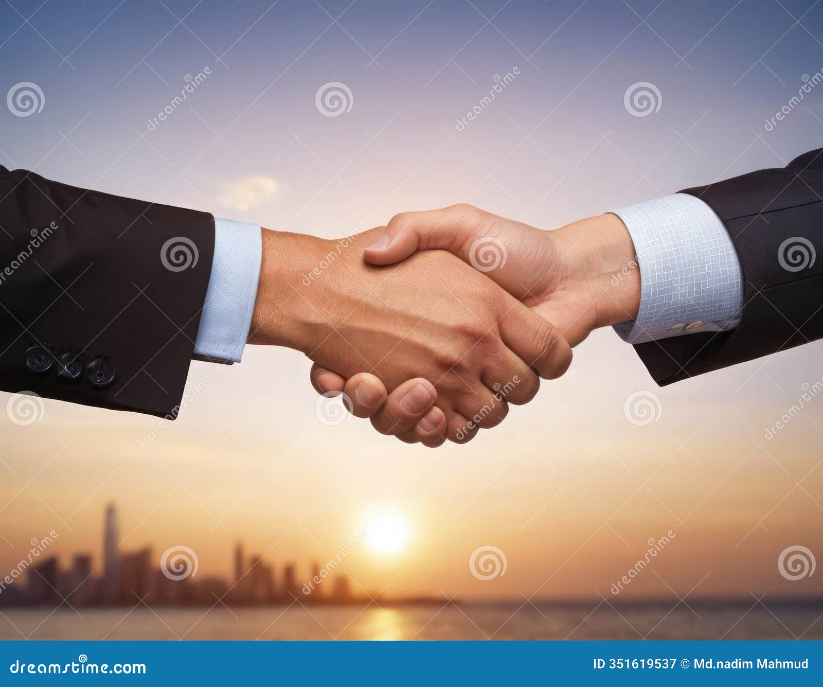 Business Network Concept with Handshake Businessman Stock Illustration ...