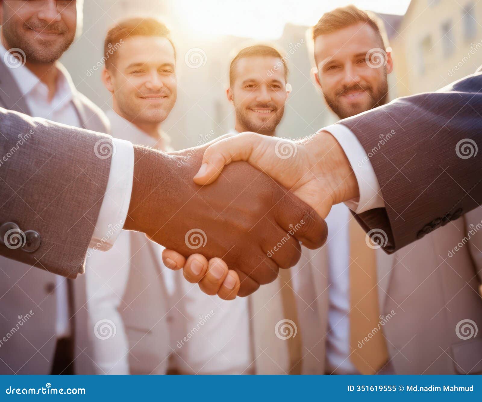 Business Network Concept with Handshake Businessman Stock Illustration ...