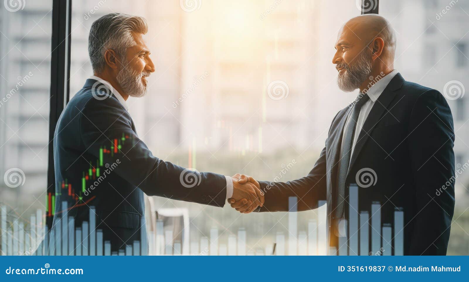 Business Network Concept with Handshake Businessman Stock Illustration ...