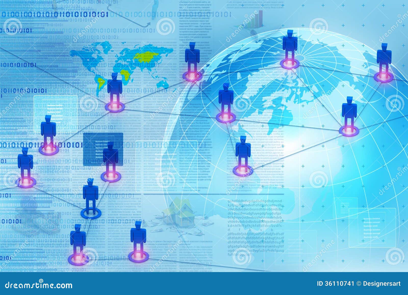 Business Network Connection Stock Illustration - Illustration of ...