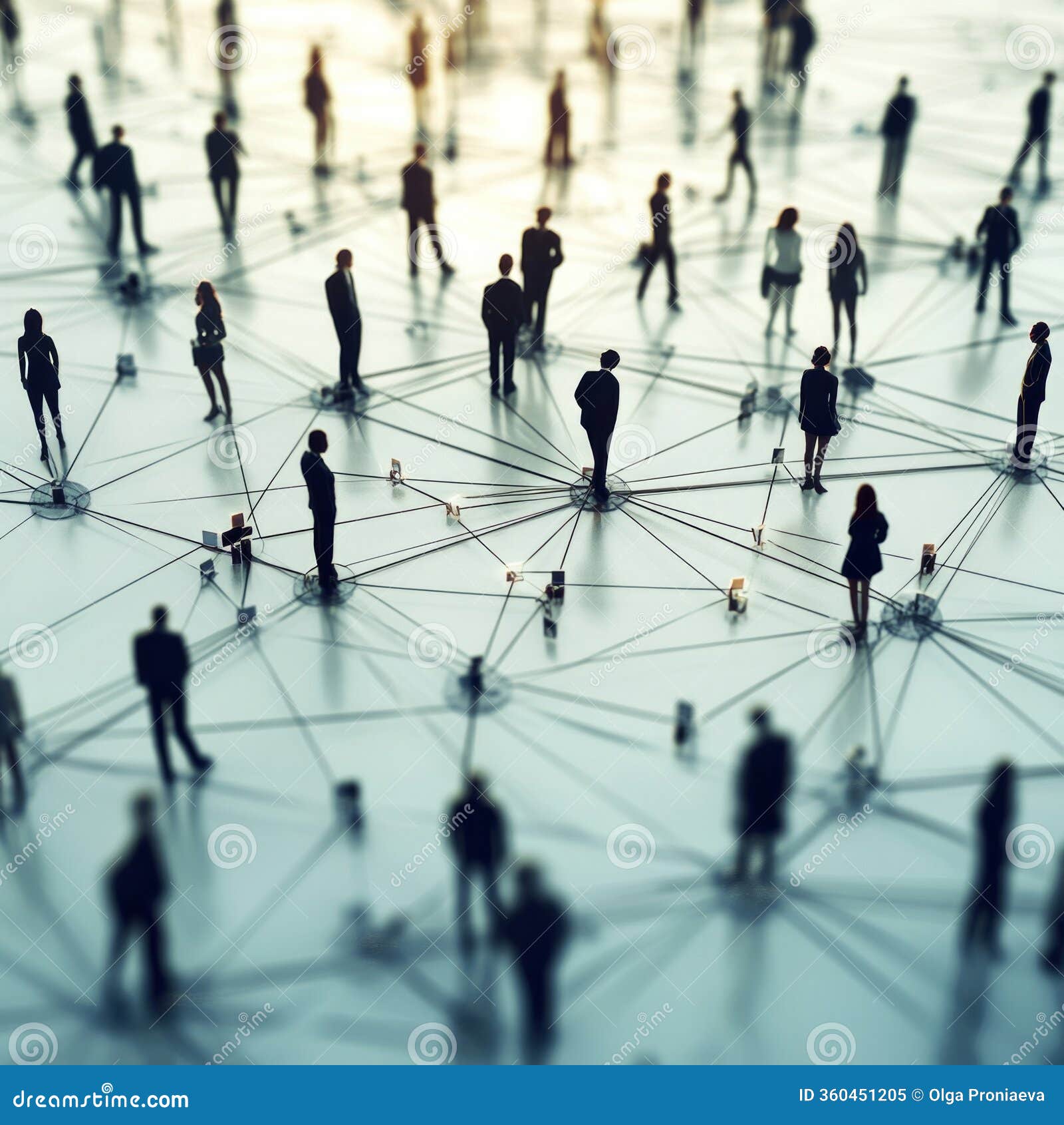 Business Network Connections: People Linked by Lines on a Global ...