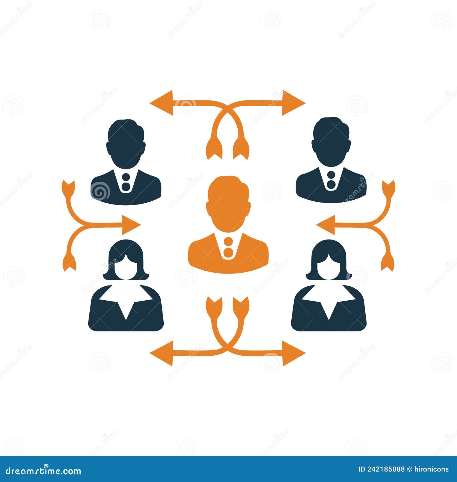 Business Network Icon. Simple Vector Illustration Isolated on a White ...