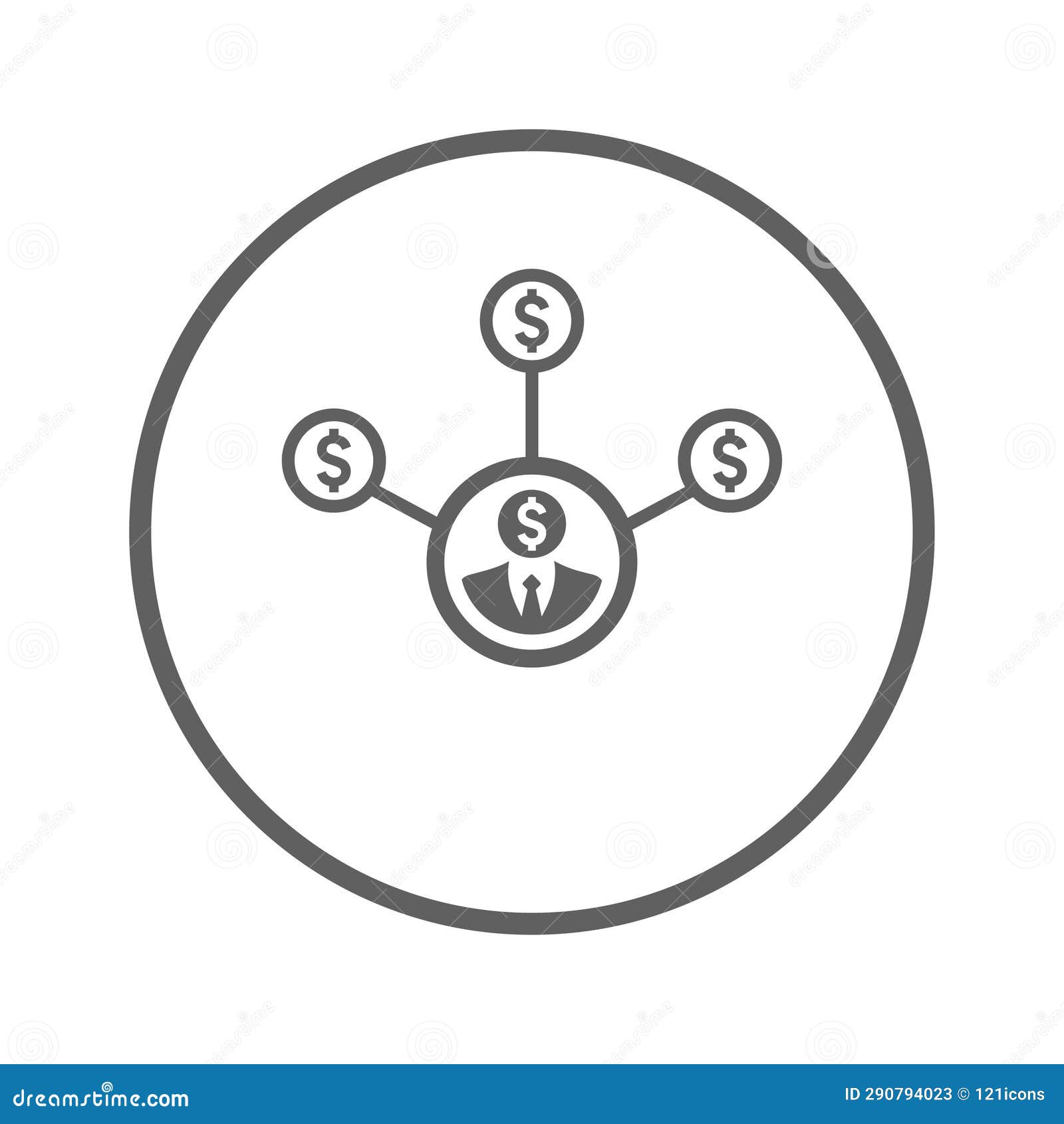 Business Network Icon. Line, Outline Symbol Stock Illustration ...