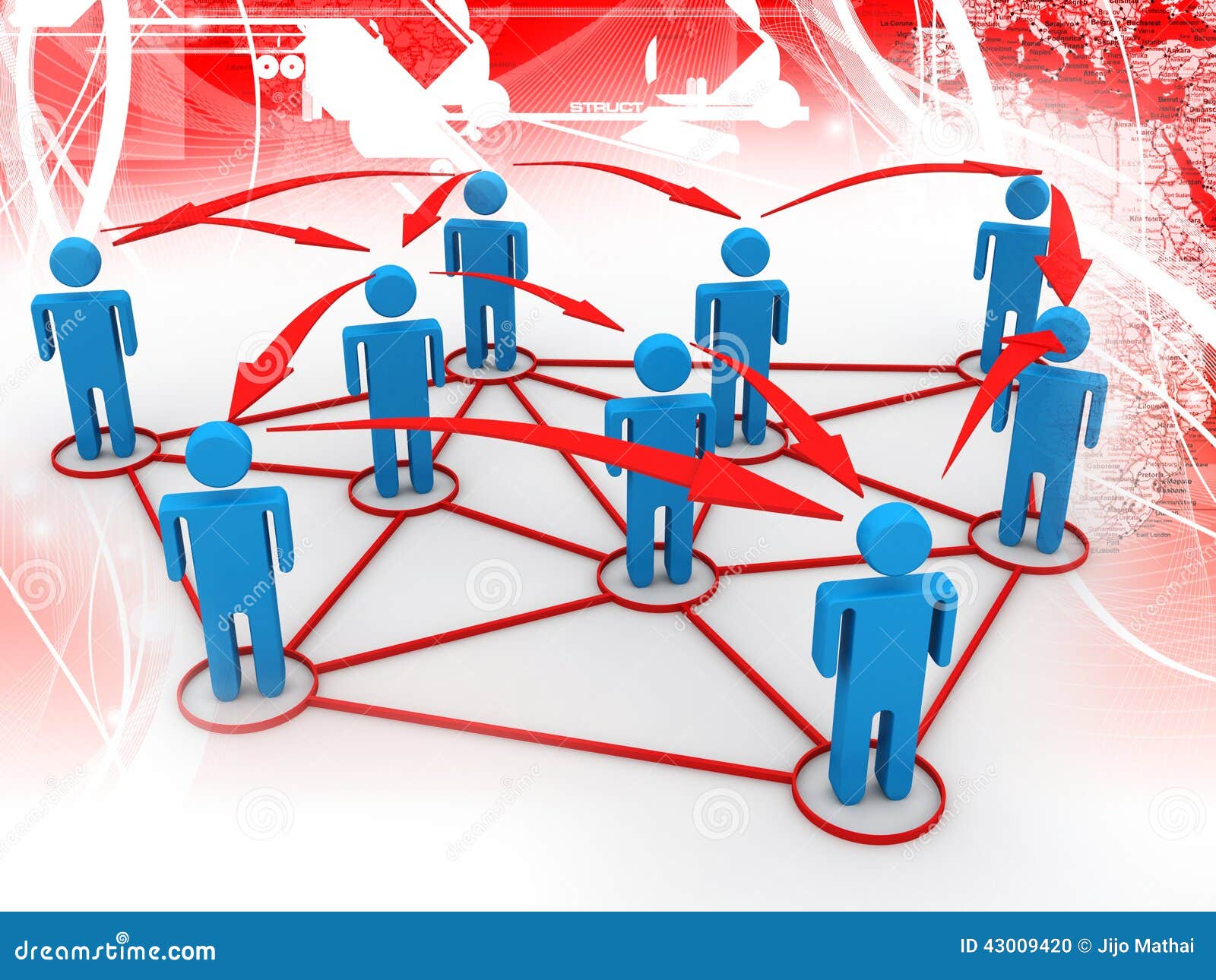 Business Network stock illustration. Illustration of crowd - 43009420