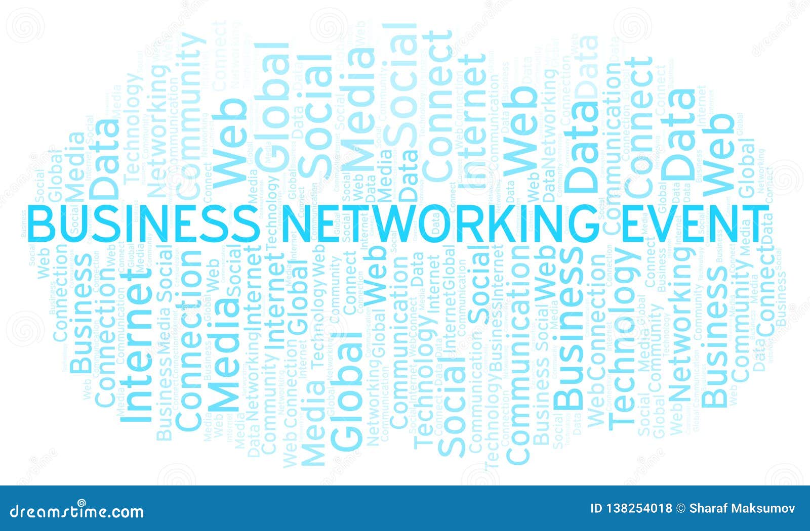 Business Networking Event Word Cloud Stock Illustration - Illustration ...