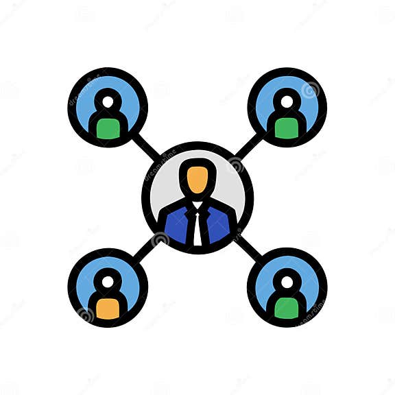 Business Networking Icon stock vector. Illustration of improvement ...