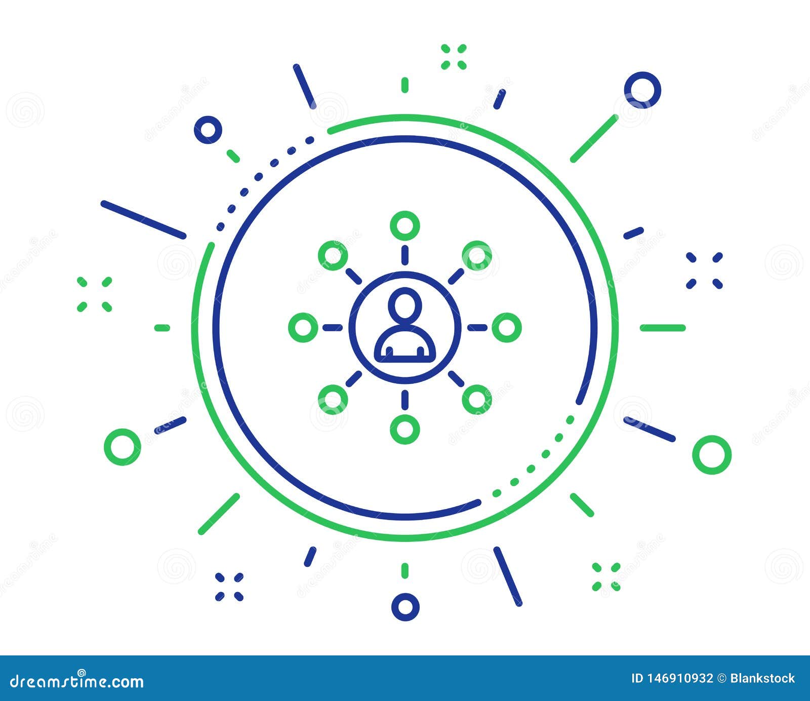 Business Networking Line Icon. Teamwork Sign. Vector Stock Vector ...