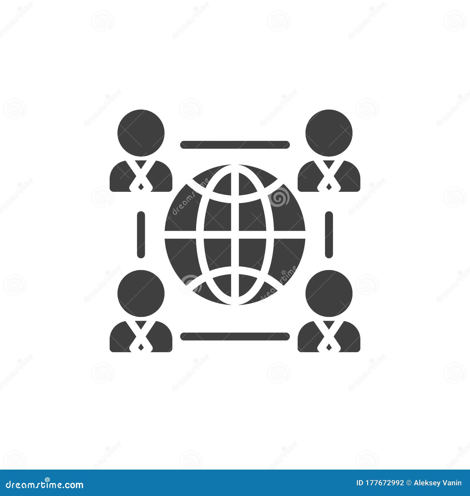 Business Networking Vector Icon Stock Vector - Illustration of design ...