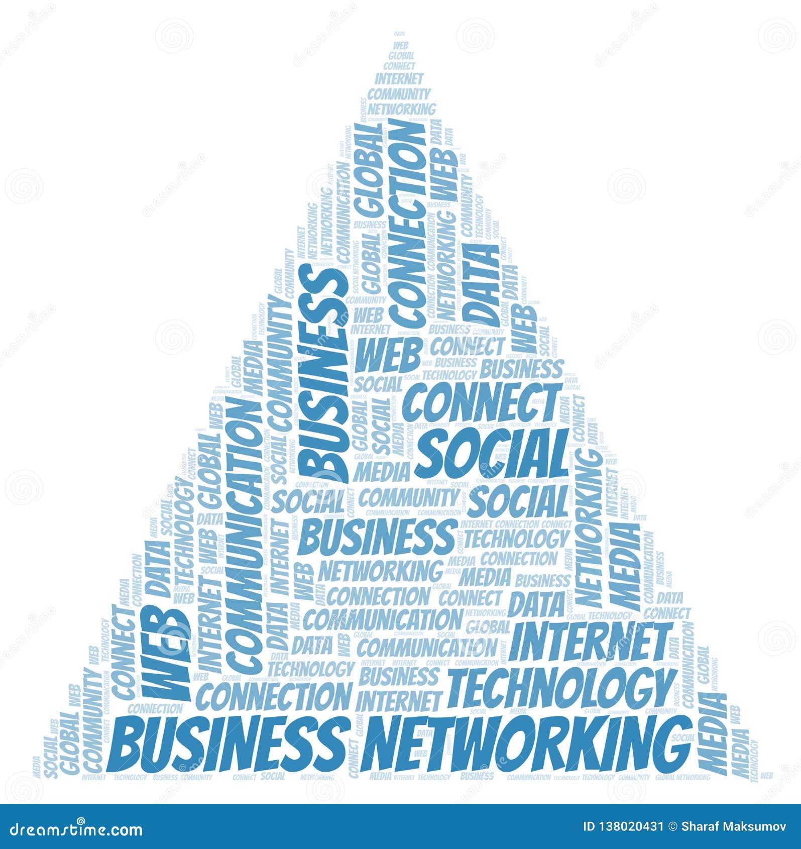 Business Networking Word Cloud Stock Illustration - Illustration of ...