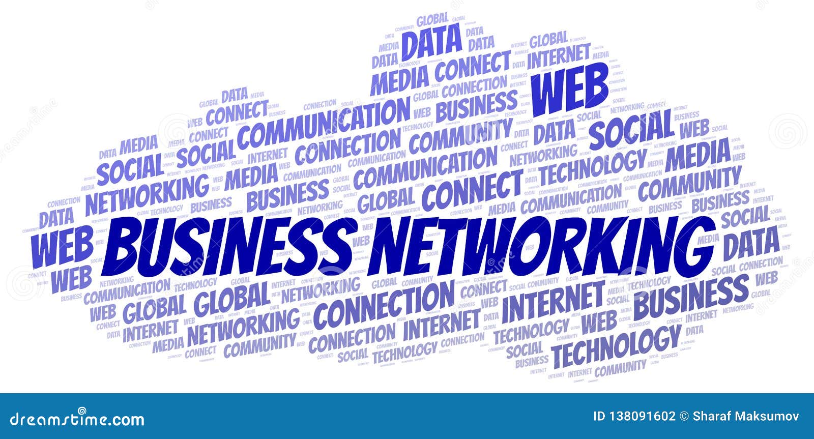 Business Networking Word Cloud Stock Illustration - Illustration of ...
