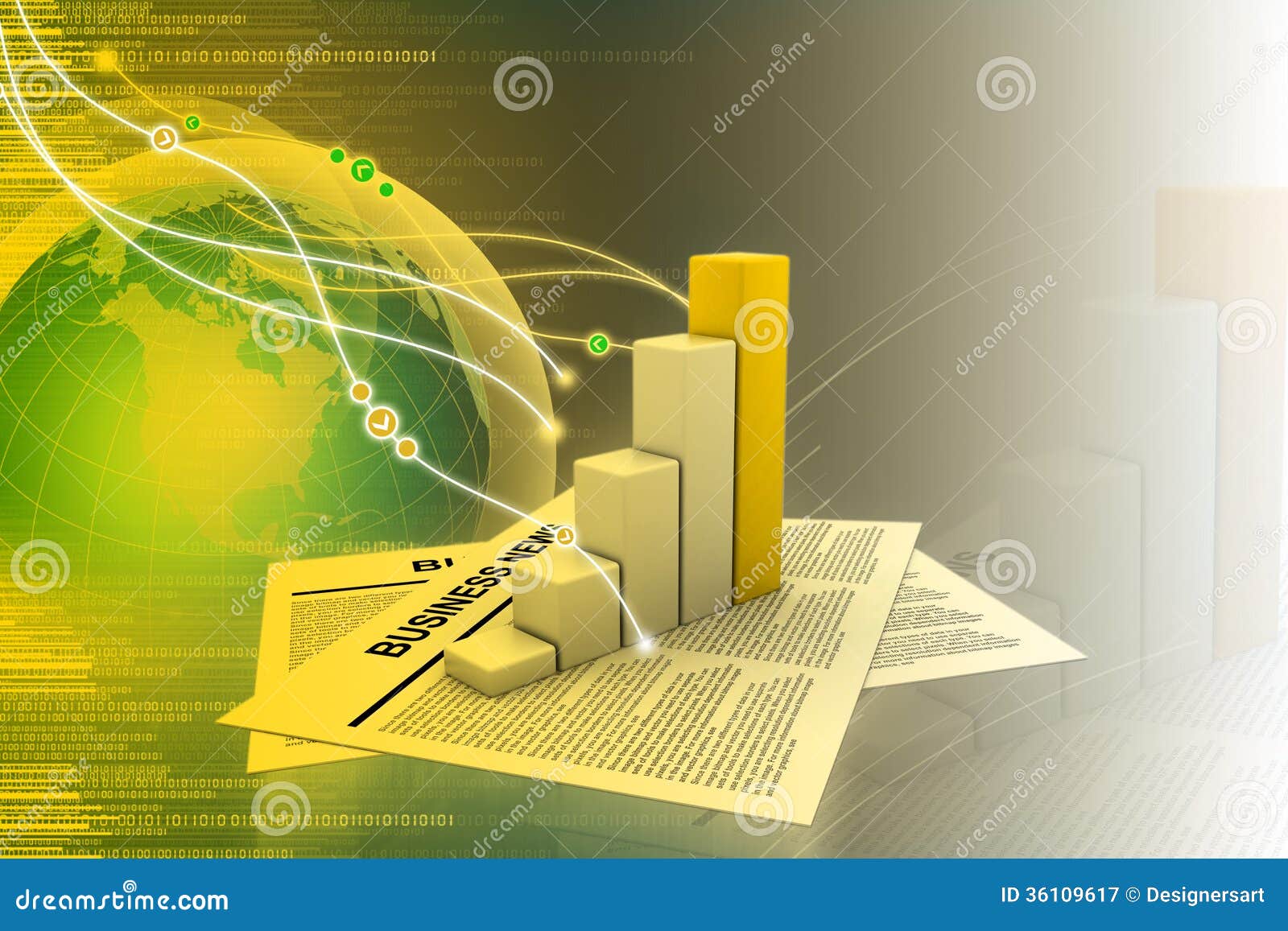 Business news and graph stock illustration. Illustration of chart ...