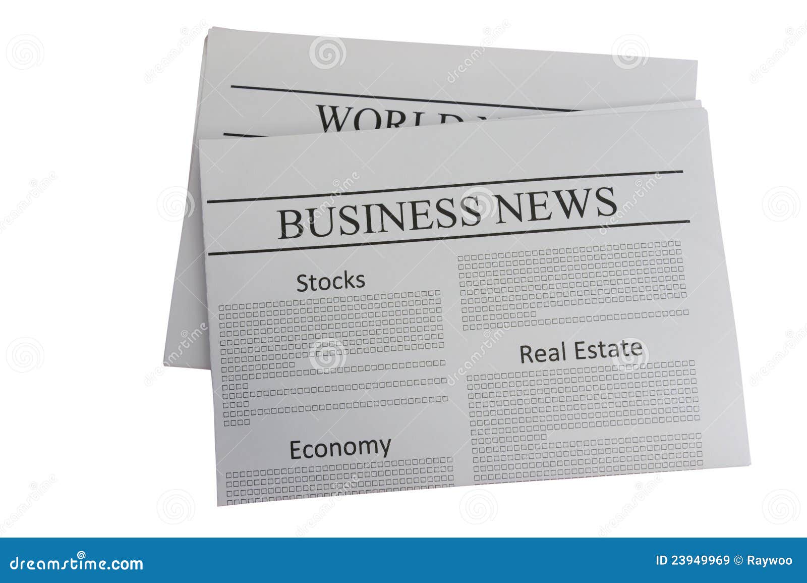 Business news newspaper stock image. Image of report - 23949969