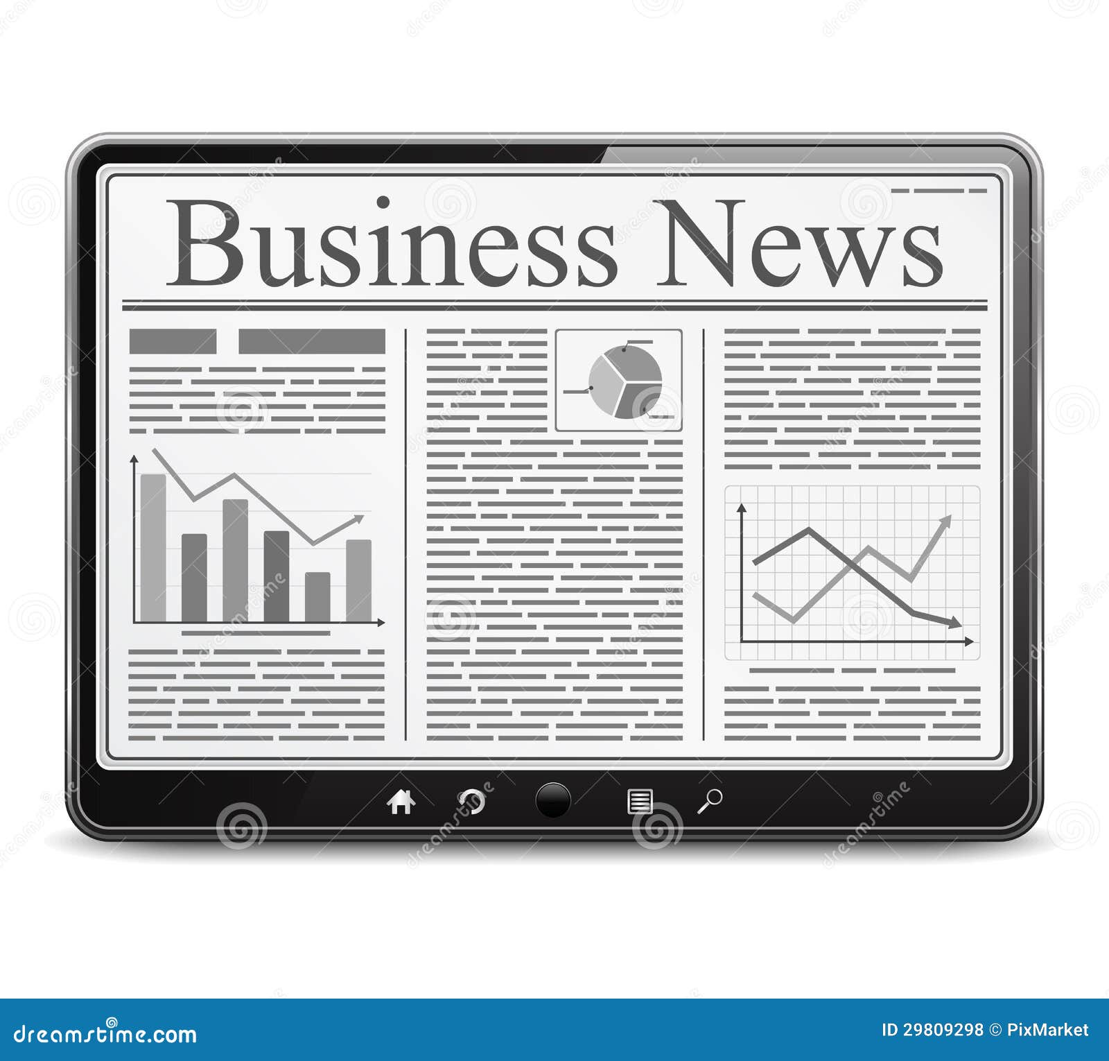 Business News Header On White Background. Breaking News Banner Design ...