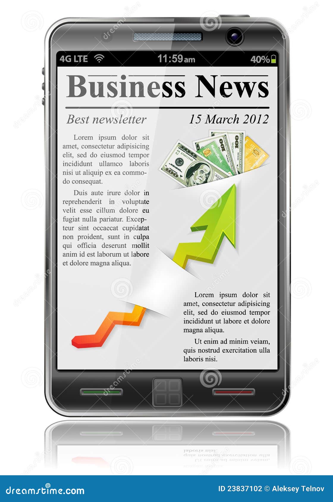 Business News Header On White Background. Breaking News Banner Design ...