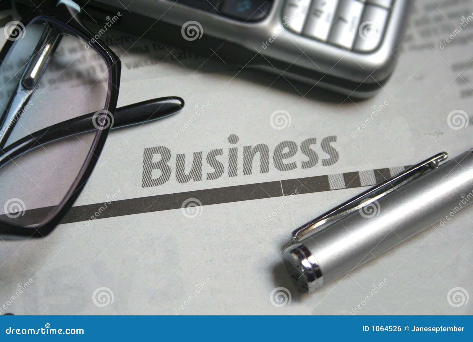Business newspaper stock photo. Image of mobile, share - 1064526