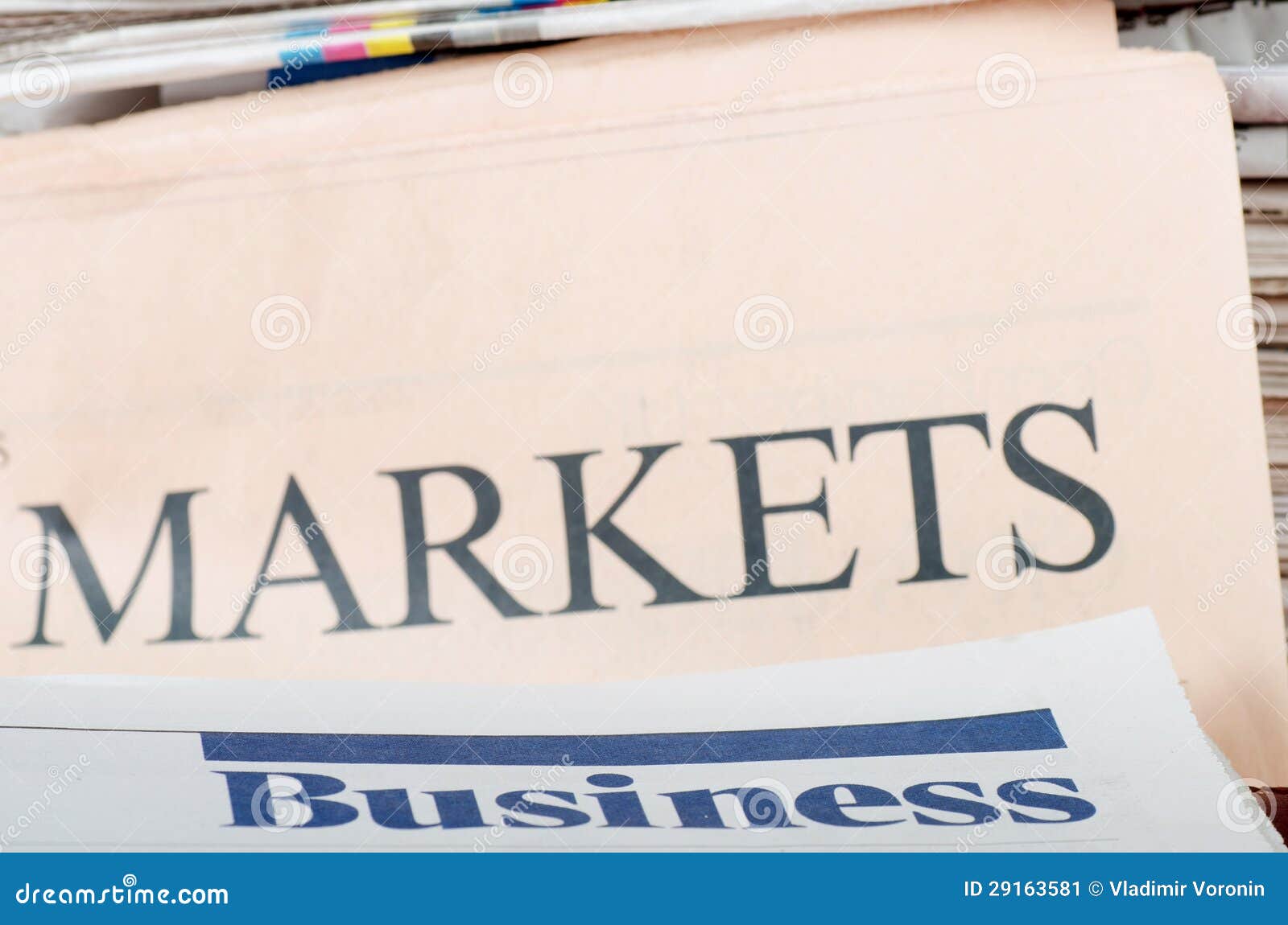 The business newspaper stock image. Image of financial - 29163581