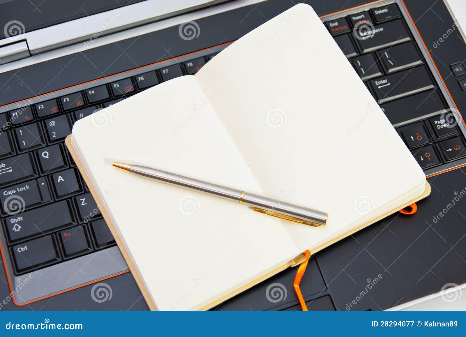 Business notes and laptop stock image. Image of computer - 28294077