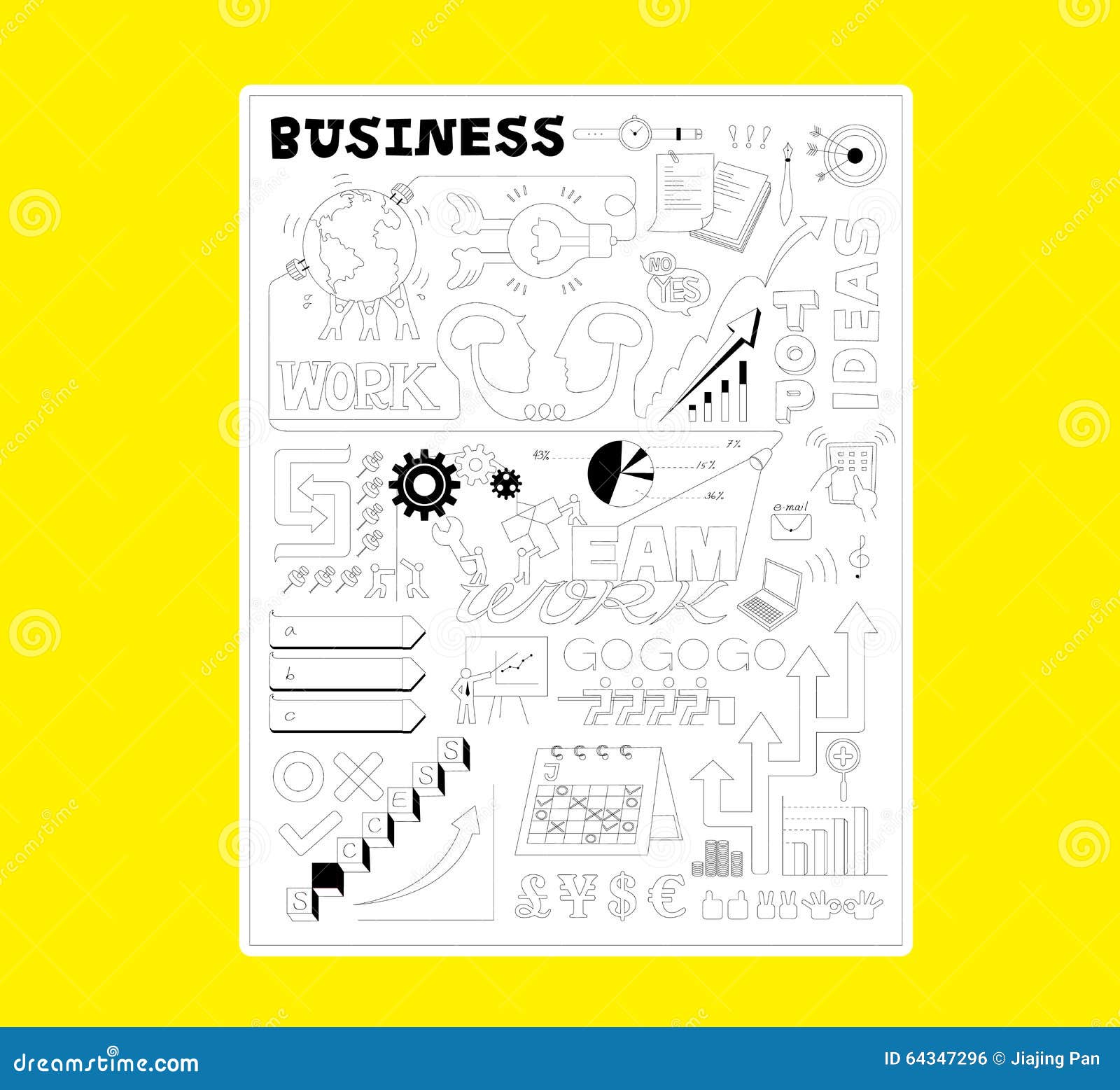 Business notes stock illustration. Illustration of brainstorming - 64347296